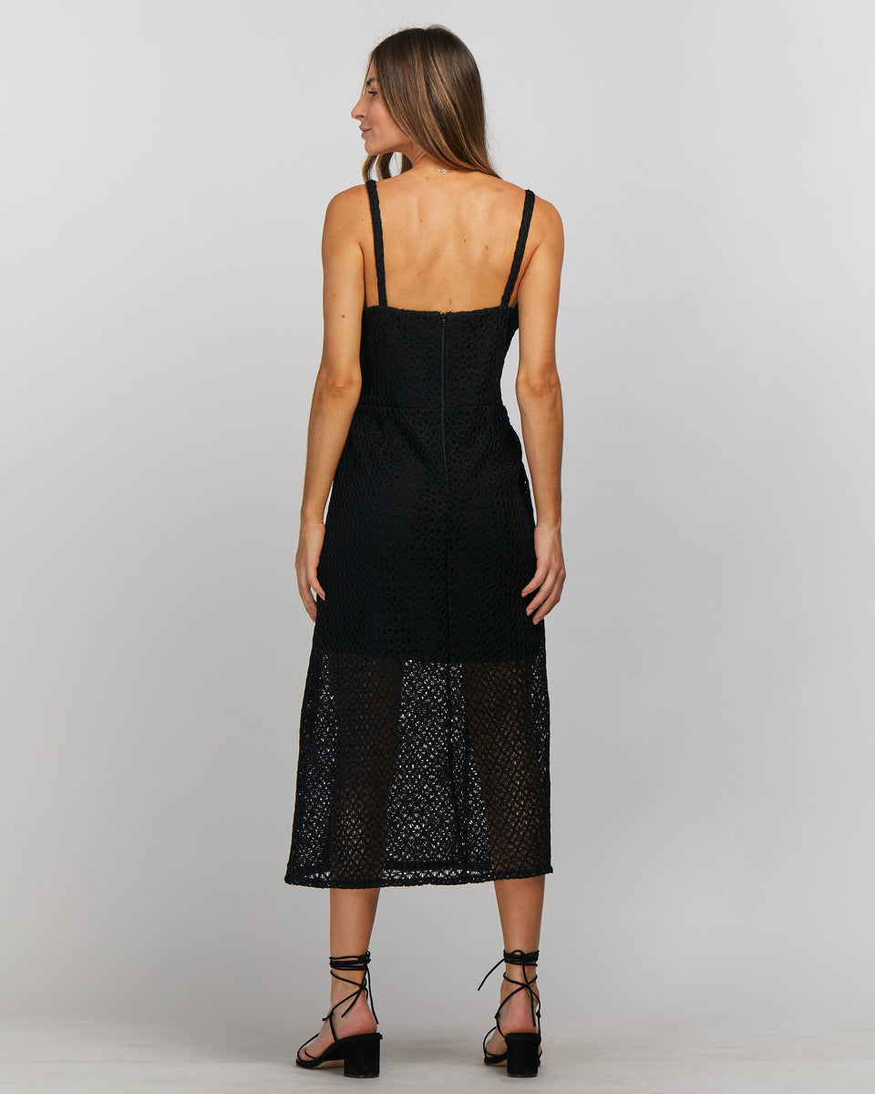 Black Crochet Dress \ Carole Cohen Collection