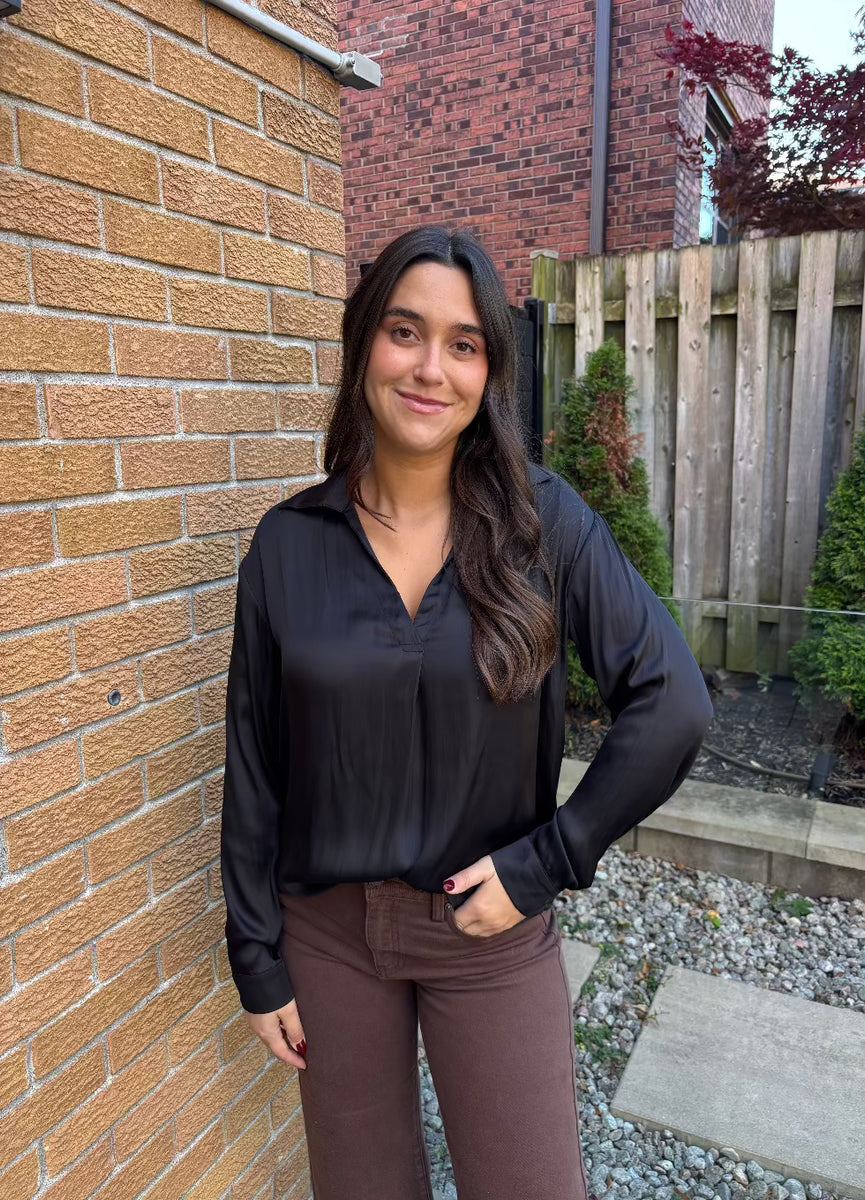 Darya Blouse Black 6290 | Carole Cohen Collection