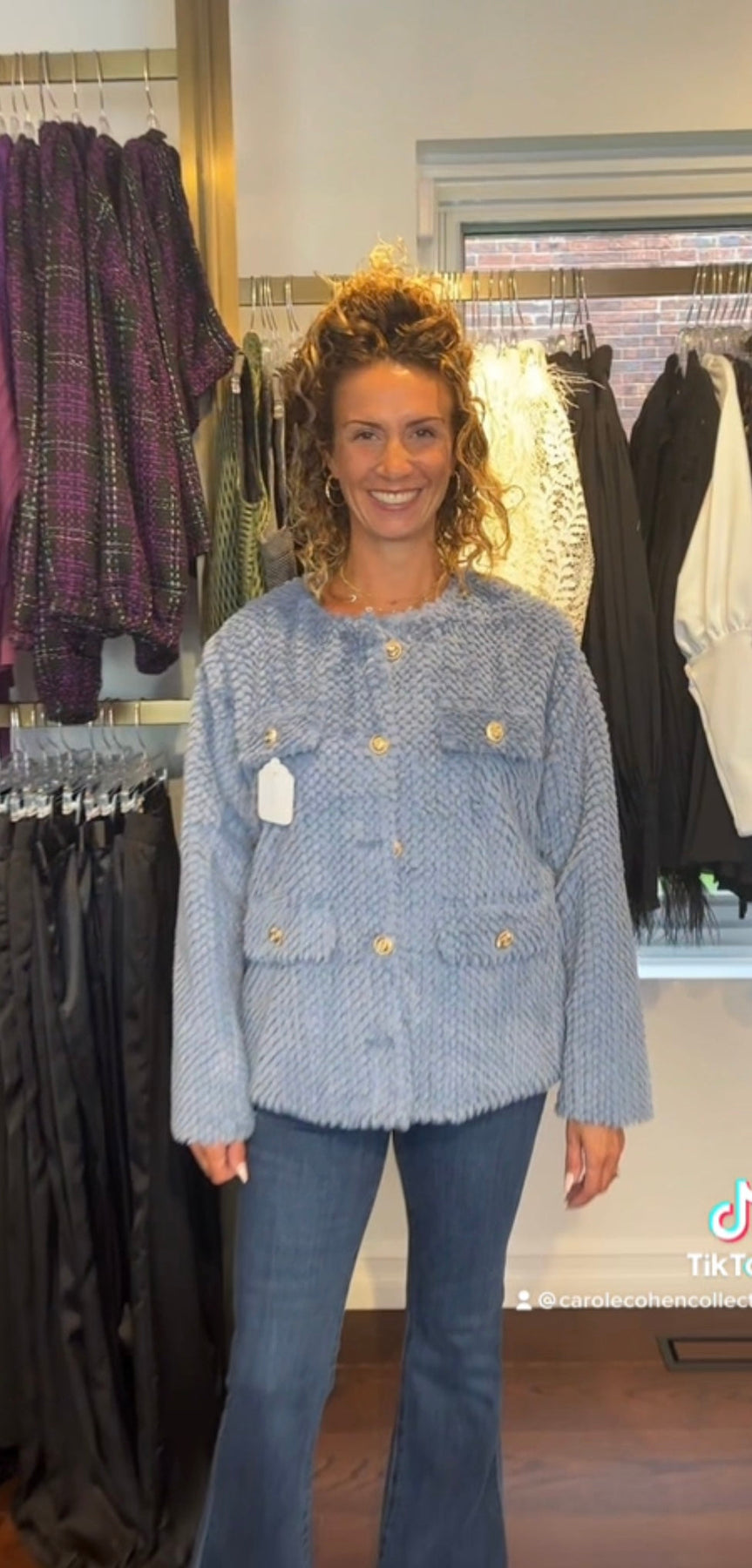 Sky Wishbone Jacket | Carole Cohen Collection